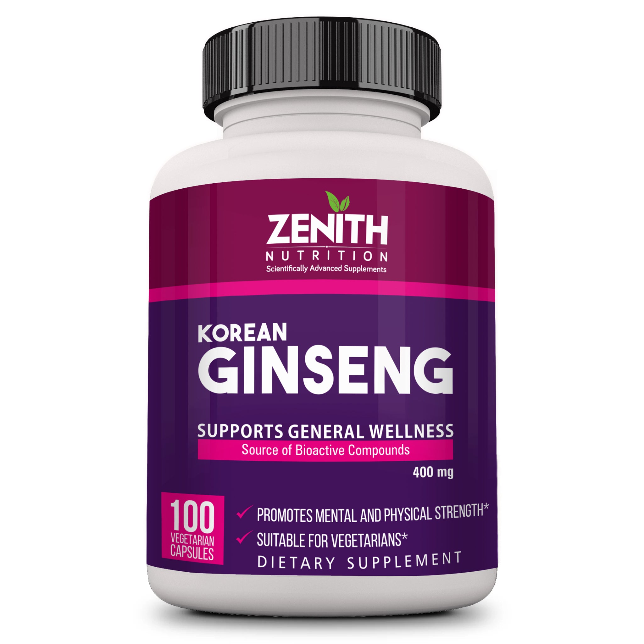 Korean Ginseng 400mg - 100 Veg Caps Korean Ginseng Benefits