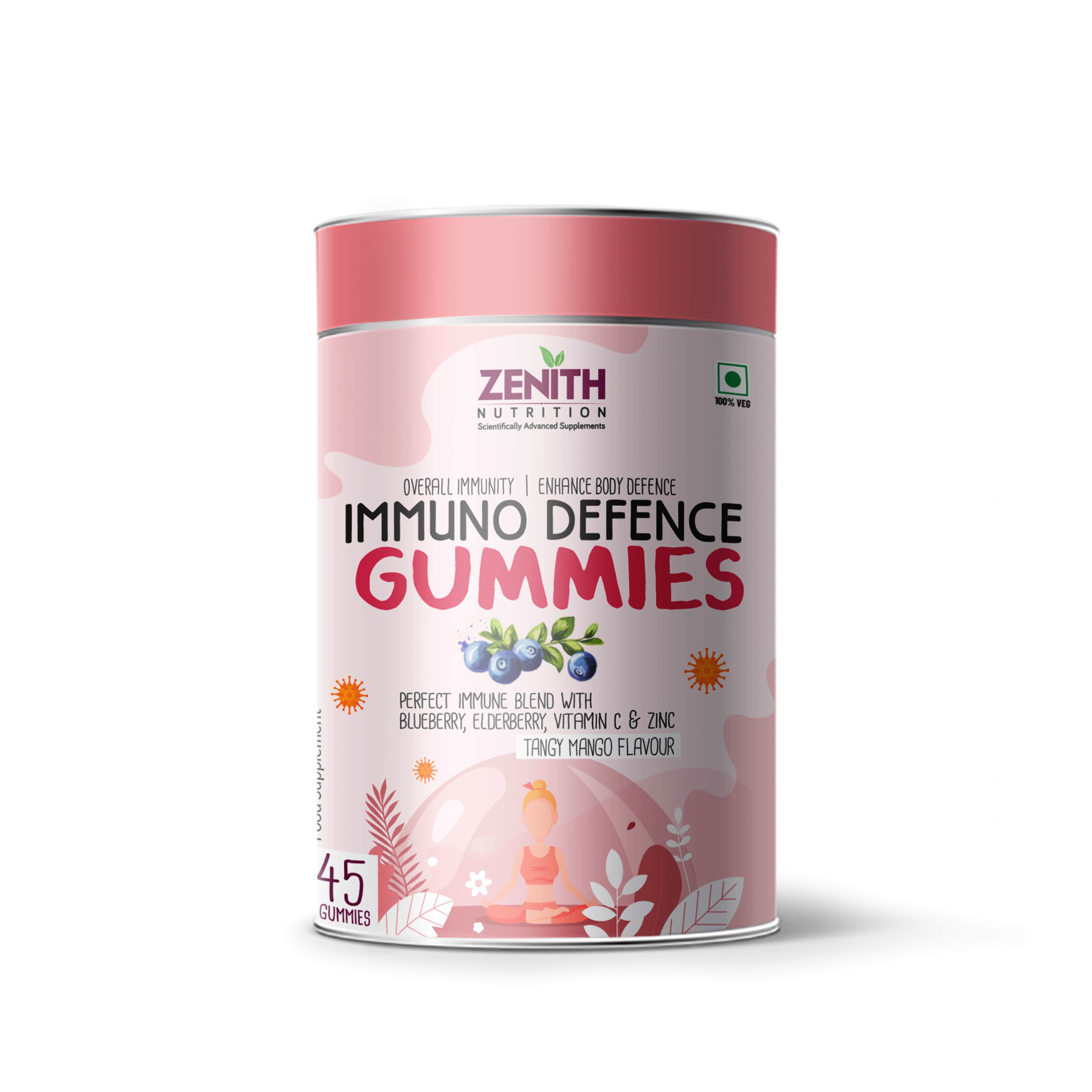 Zenith Nutrition Immuno Defence Gummies - 45 counts | Chewable | Boosts ...